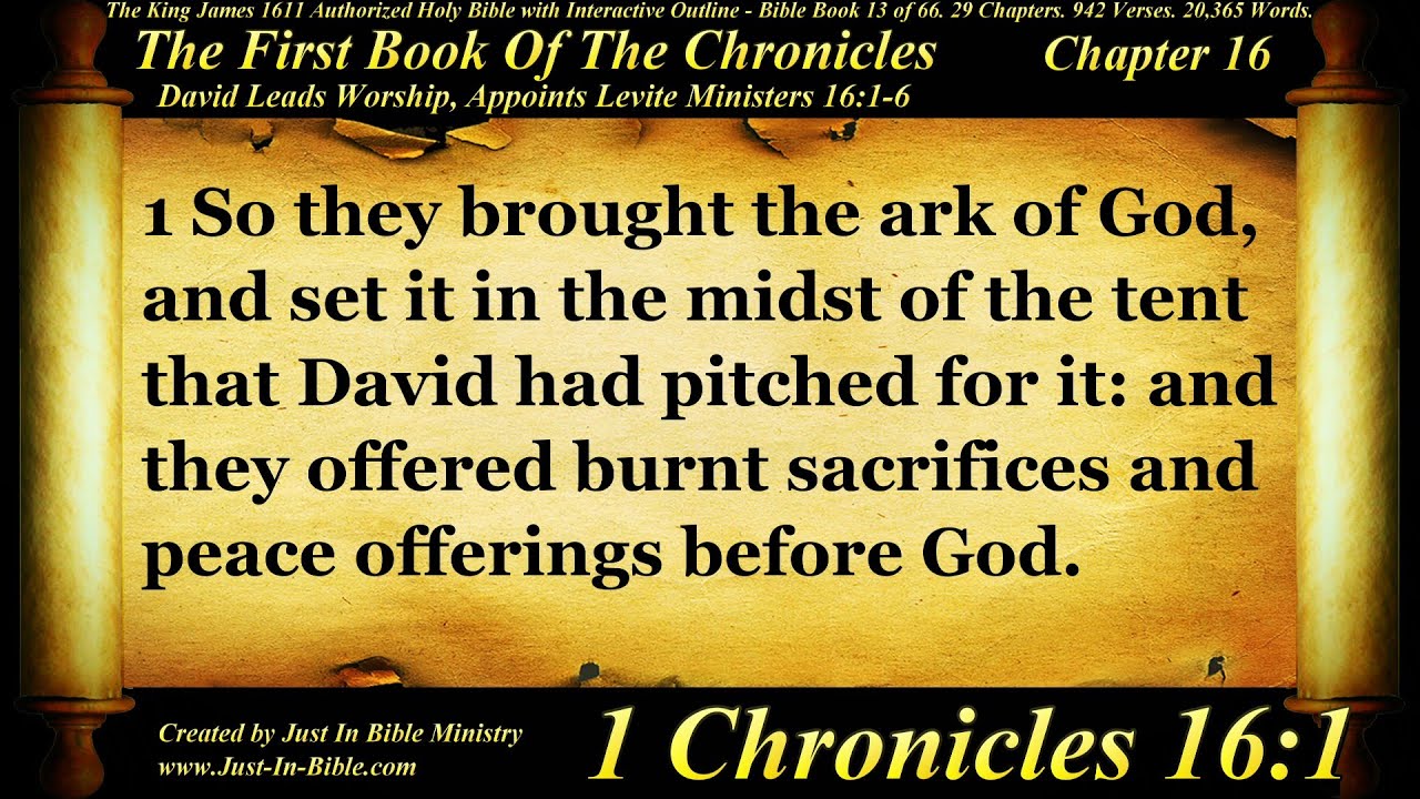 1 Chronicles Chapter 16 - Bible Book 13 - Holy Bible Audio Text - King ...