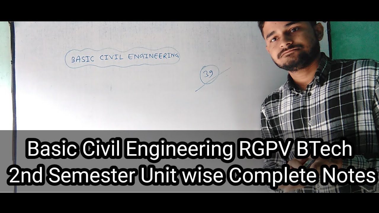 Basic Civil Engineering RGPV BTech 1st year (2nd semester) Hand written ...