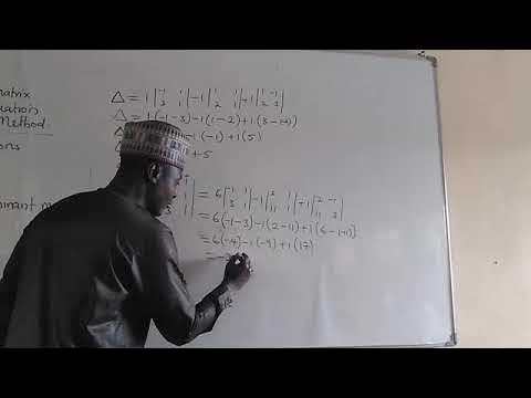 Solving Simultaneous equations with three unknown using determinants methods - YouTube