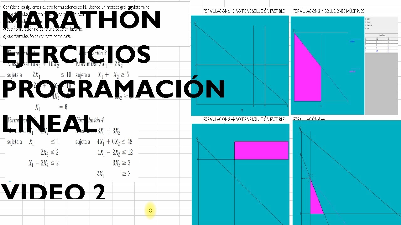 🔴 PROGRAMACIÓN LINEAL | Ejercicios resueltos | capítulo 7 | Render ...