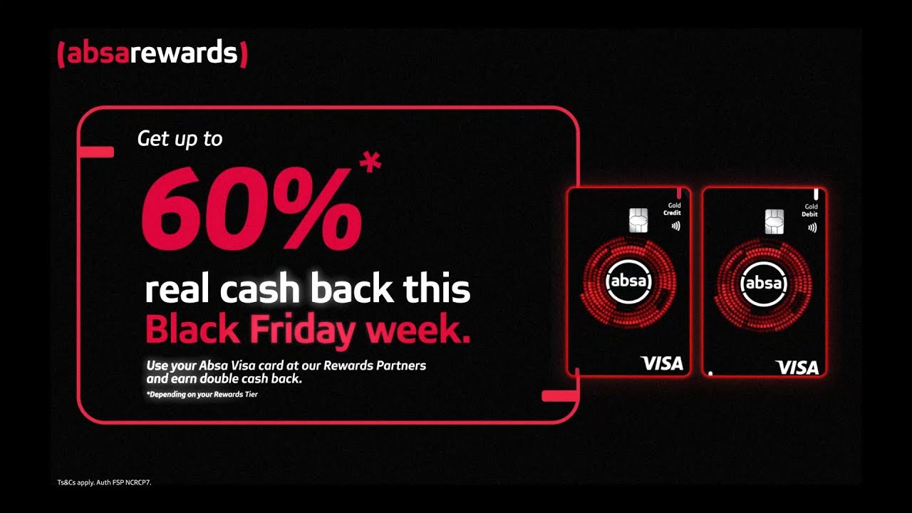 Absa Rewards members winning on Black Friday with up to 60%* cash back ...