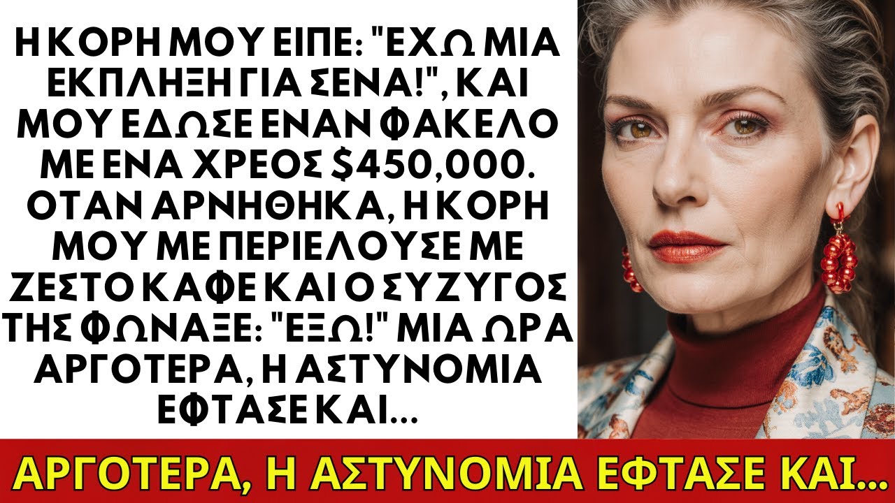 Η κόρη μου είπε: «Έχω μια έκπληξη για σένα» και μου έδωσε φάκελο με ...