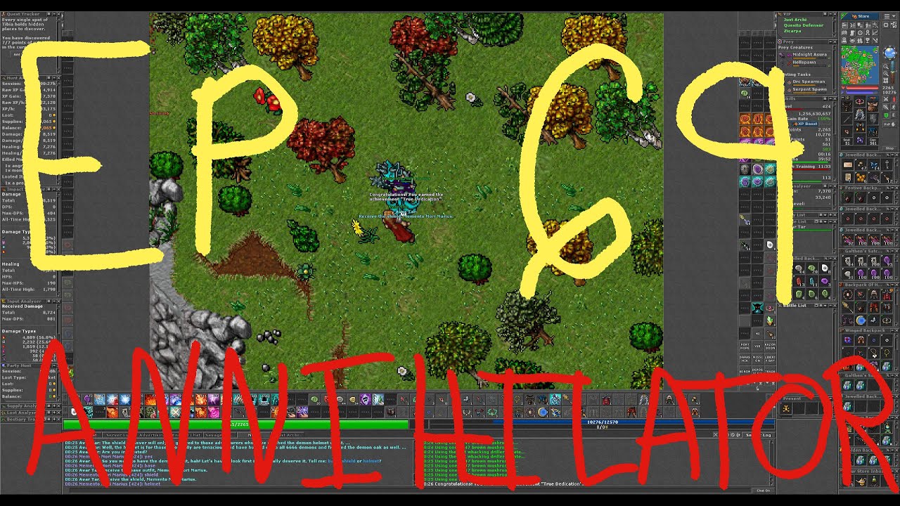Tibia - Episode 69 - Annihilator Quest & Demon Outfit Full - YouTube