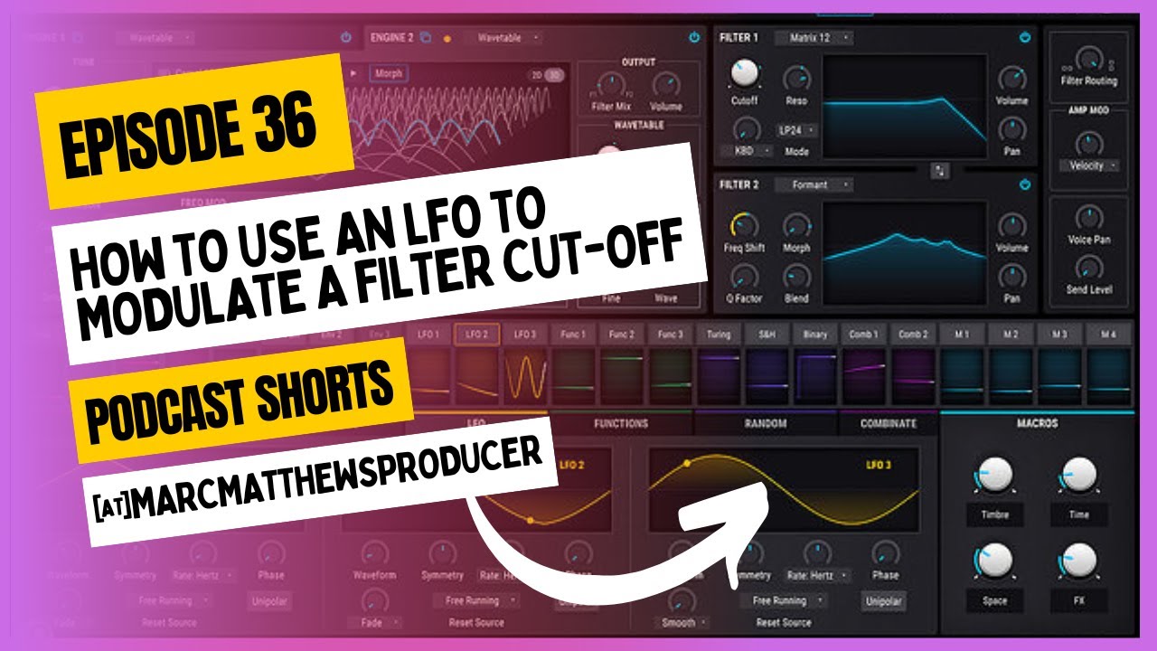 How to use an LFO to modulate a filter cut-off // @ArturiaOfficial ...