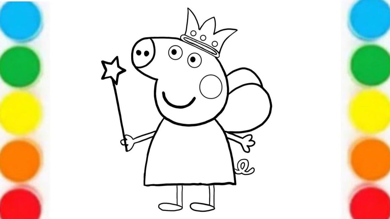 How To Draw George Pig | Fun Drawing and Coloring for Kids | Peppa Pig ...