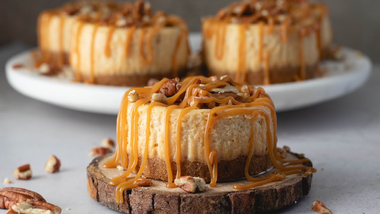 Mini Caramel Cheesecakes | Easy and Delicious Cheesecake Recipe - YouTube