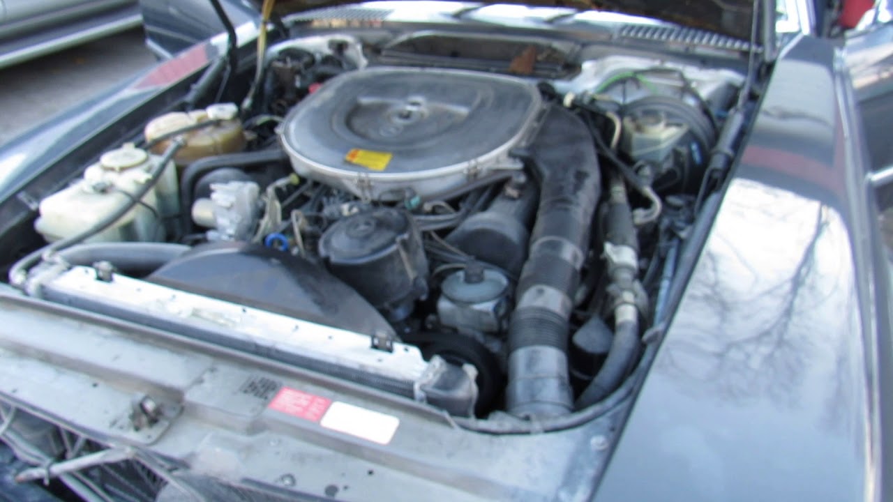 1987 Mercedes Benz R107 560SL engine running 151,600 mi - YouTube