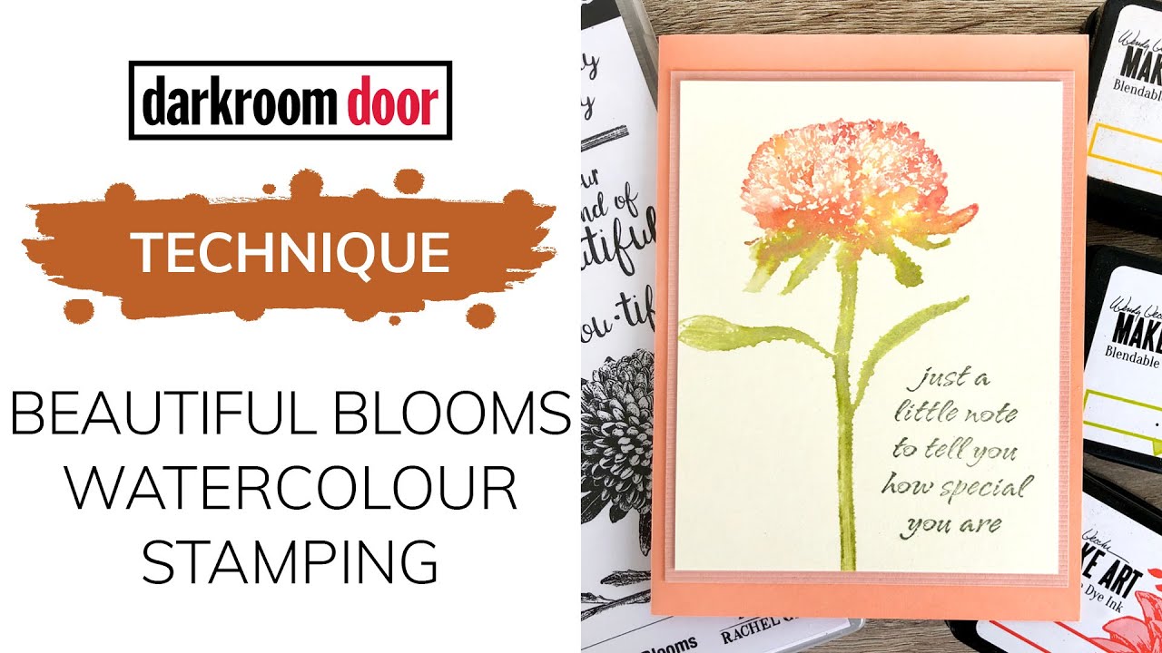 Beautiful Blooms Watercolour Stamping Technique - YouTube