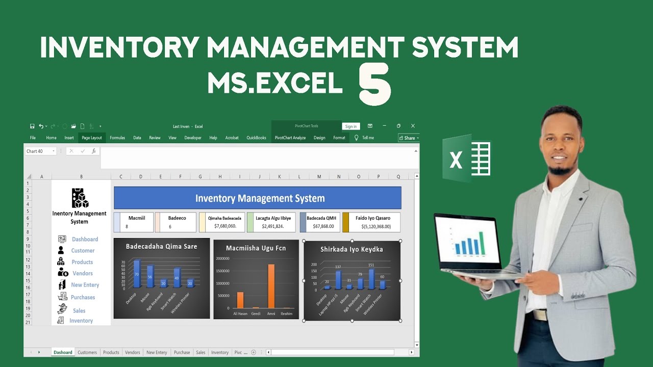 Afsomali Automated Inventory Management Software in Excel - YouTube
