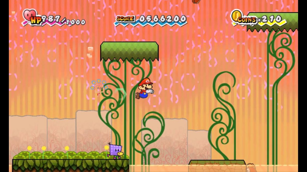 Super Paper Mario Swimming Glitch at the first map of 2-1 - YouTube