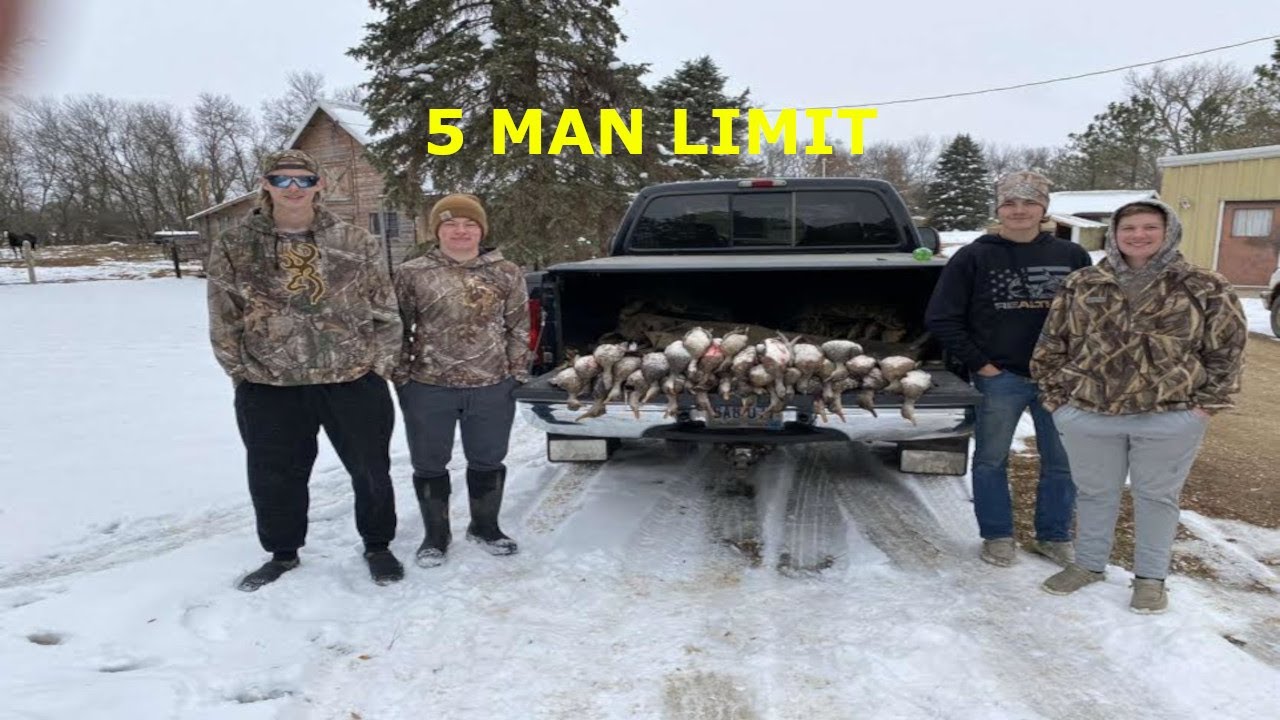 South Dakota Ice Hole Duck Hunt! - YouTube