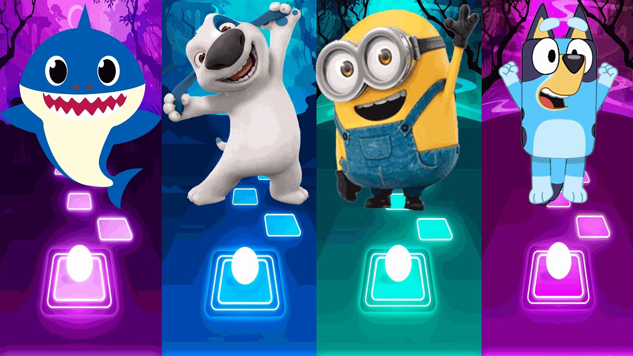 Baby Shark 🆚 My Talking Hank 🆚 Minions 🆚 Bluey Bingo. 🎶 Who Will Win ...