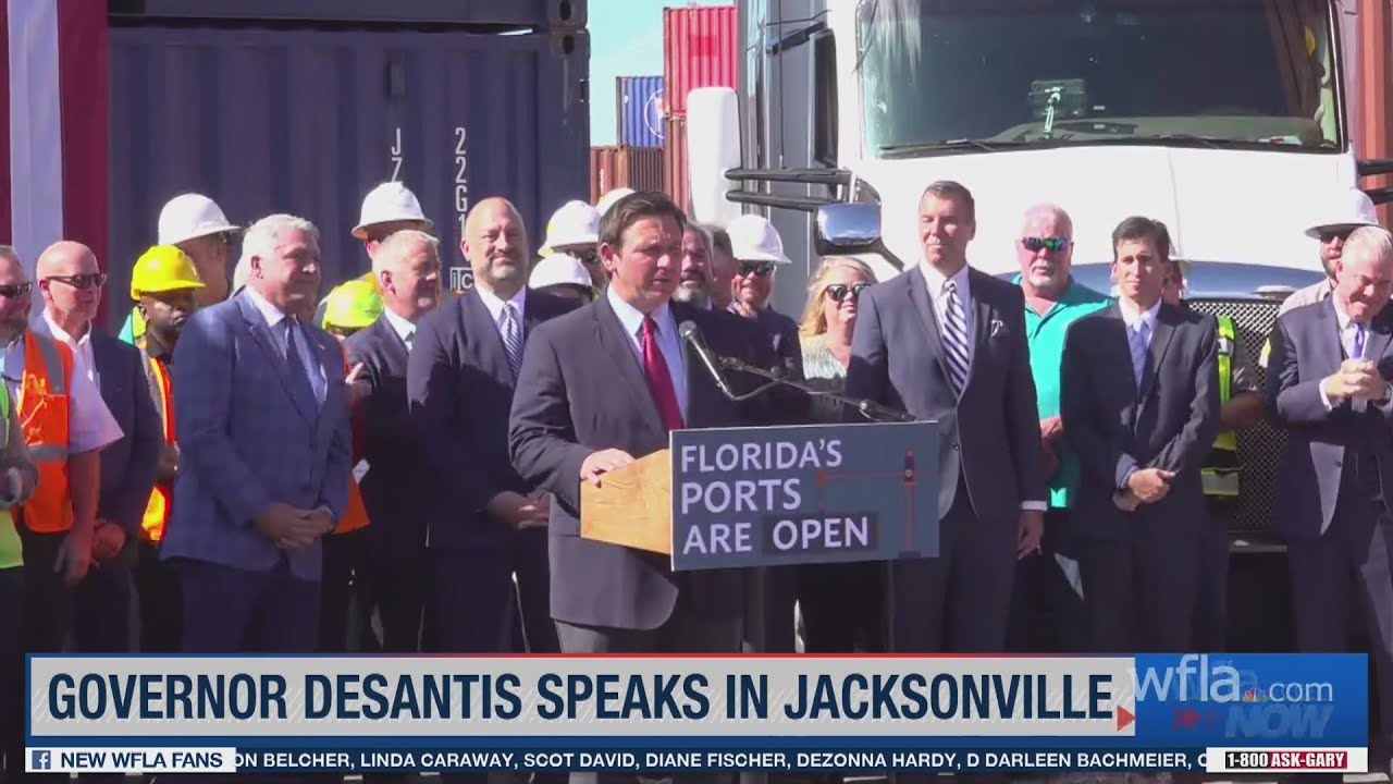 DeSantis, FDOT Secretary hold press conference in Jacksonville - YouTube
