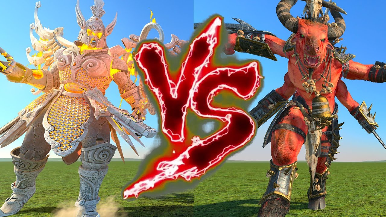Saytang the Watcher VS The Bloodbrute Behemoth. Total War Warhammer 3 ...