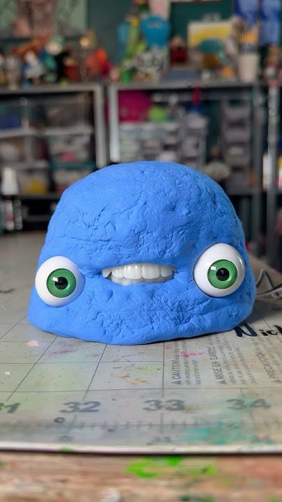 Air Dry Clay Blob Sculpture with Light Up Eyes - YouTube