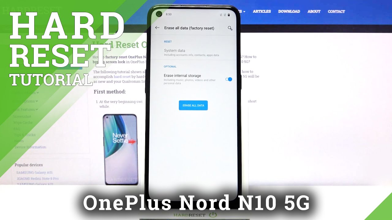 How To Hard Reset Using Settings ONEPLUS Nord N10 5G Remove Files How To Hard Reset Using Settings ONEPLUS Nord N10 5G Remove Files