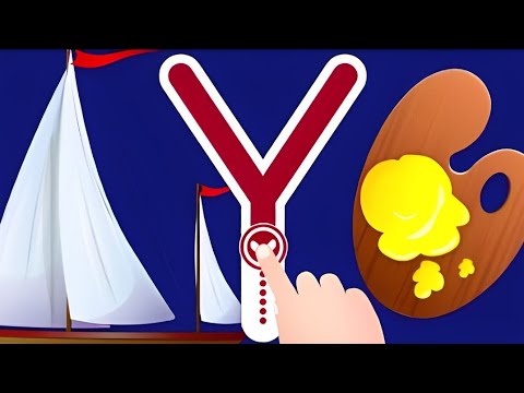 Tracing The Letter Y | ABC Alphabet Y | ABC Song Color For Toddlers ...