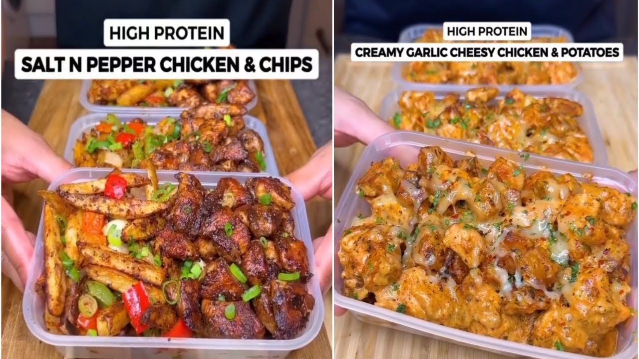 How to Make High Protein Salt N Paper Chicken & chips | Creamy Garlic ...