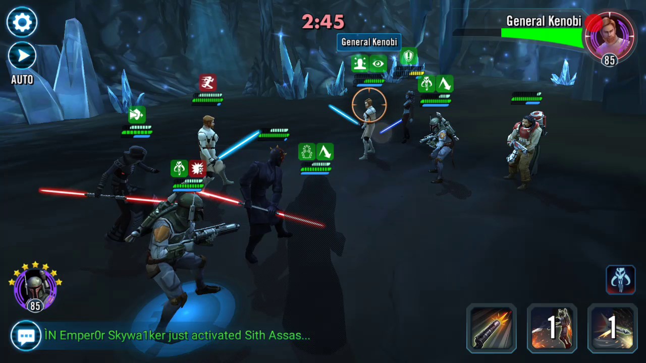 Swgoh arena ReggaeDragon testing zeta Darth Maul and sith assassin vs ...