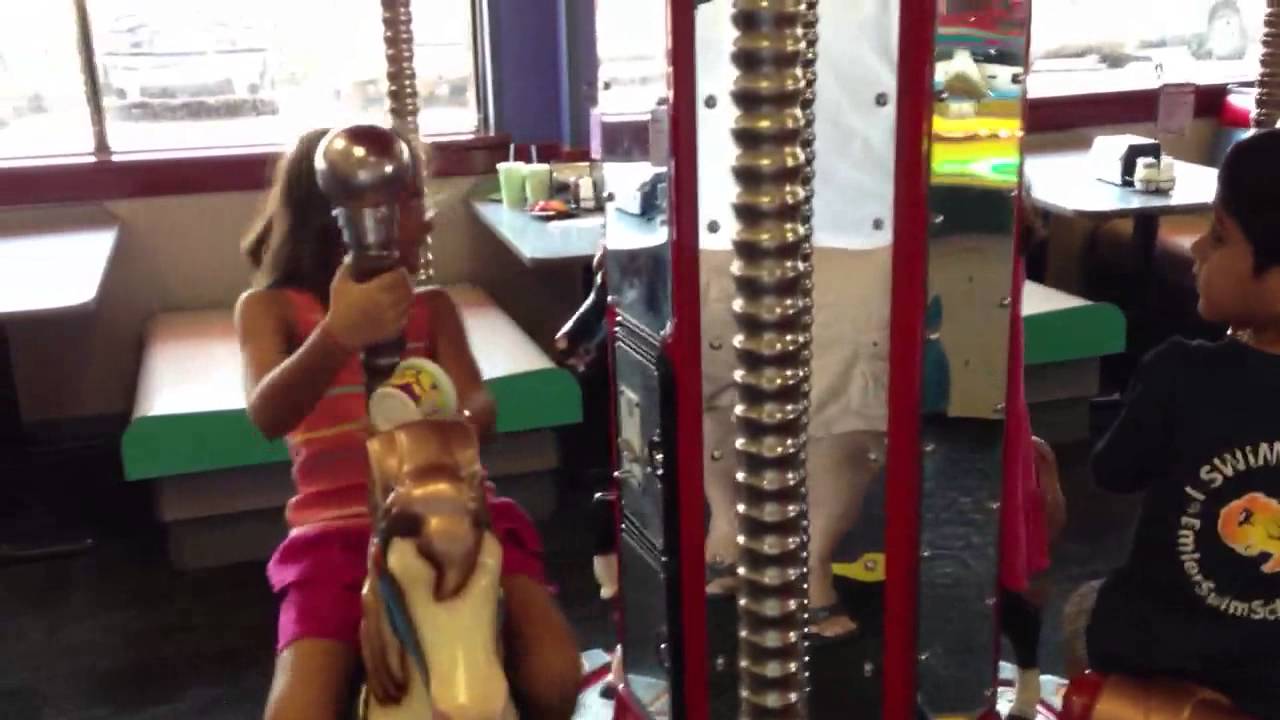 Shreya, Shiv, & Akash riding the carousel at Chuck E Cheese - YouTube