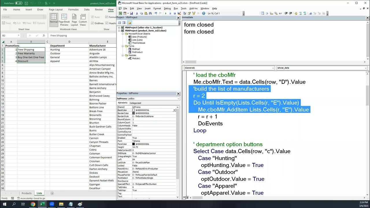 Working with multi select listboxes in VBA - YouTube