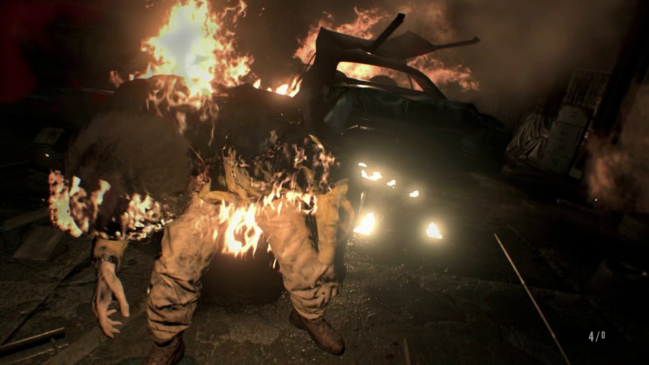 resident evil 7 garage fight with jack baker - YouTube