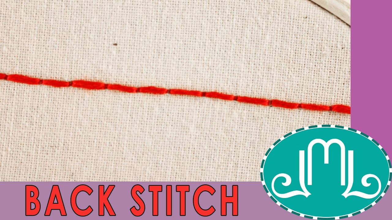 Hand Embroidery Back Stitch - YouTube