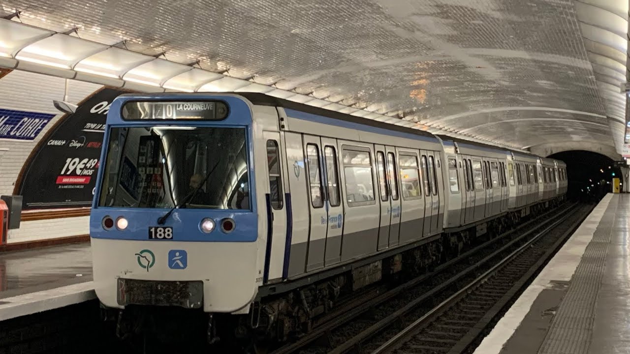 Les MF 77 de la ligne 7 du métro Parisien - YouTube