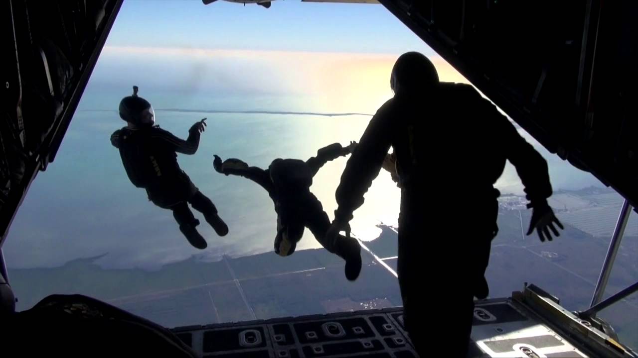 Training with the Navy Leap Frogs! - YouTube