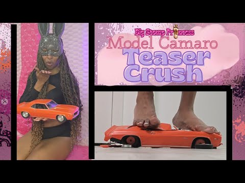 Custom Request Teaser Crush - Model Camaro!! 🦶🏾🚗 #giantessfeet #crushing #modelcars 