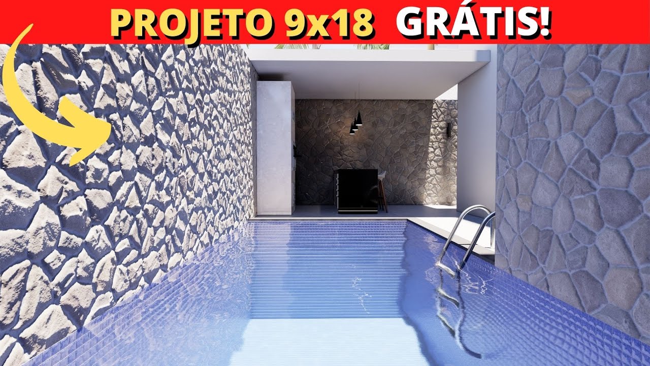 PROJETO DE CASA 9X18 METROS GRATUITO!!! - YouTube