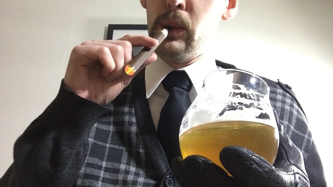 ASMR E-Cigar and Beer - YouTube
