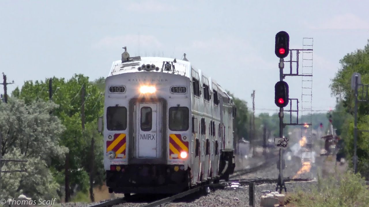 The Amtrak Southwest Chief Chases the New Mexico Rail Runner! - YouTube