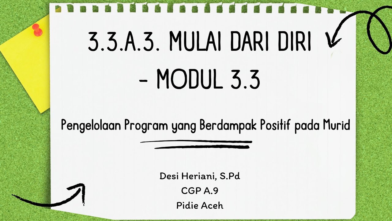 3.3.a.3 Mulai Dari Diri Modul 3.3 - Pengelolaan Program yang Berdampak ...