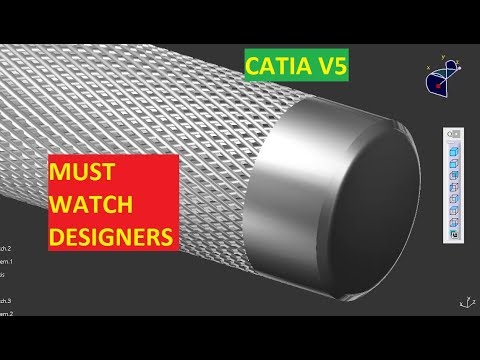 Catia V5 | Tutorial for Beginners | Knurling on Metal | Technical MMS - YouTube