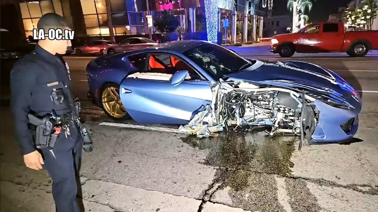 🔴LIVE - Michael B. Jordan Ferrari Crash on Sunset Blvd in Hollywood, CA ...