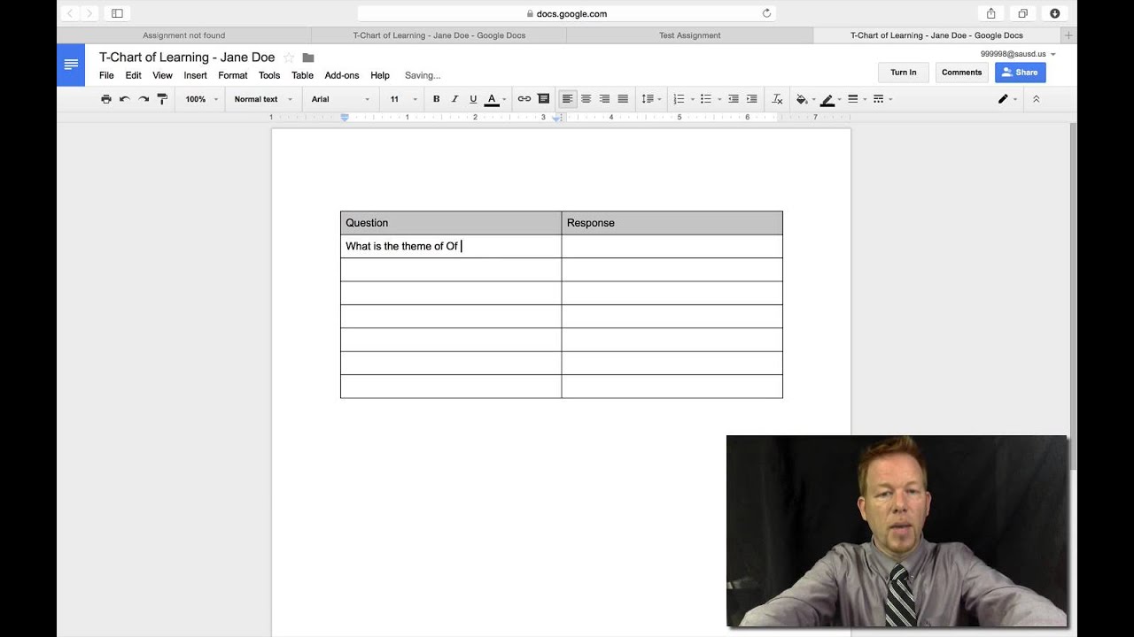 How to hand in work as a student in Google Classroom - YouTube