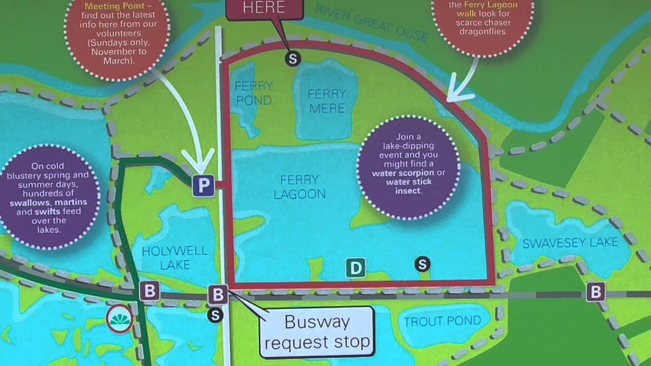 Map about RSPB Fen Drayton lakes 18apr15 539p - YouTube