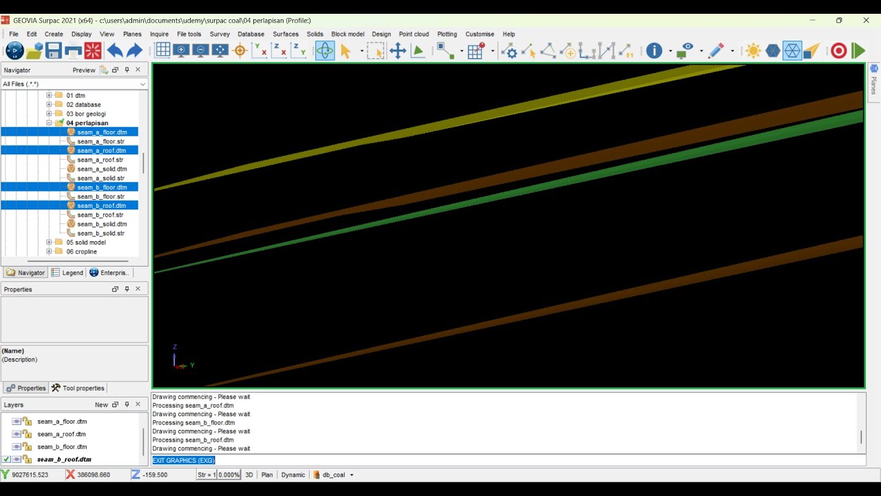 Tutorial Extraksi Perlapisan Litologi Seam Batubara Surpac - YouTube