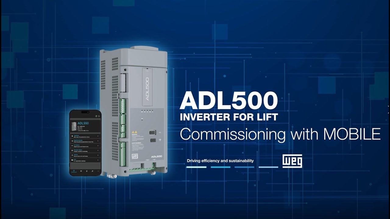 WEG ADL500 COMMISSIONING - DRIVE STARTUP WITH MOBILE - YouTube