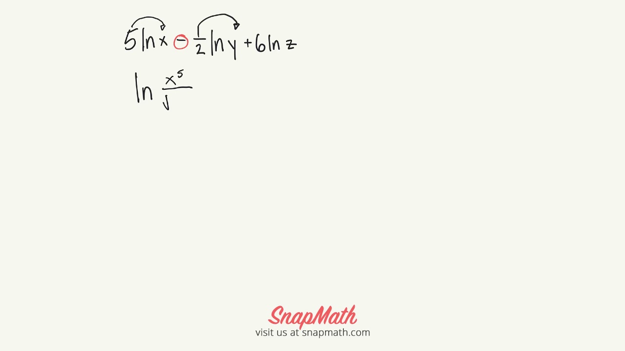 condensing natural log - YouTube