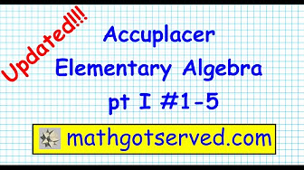 ACCUPLACER Math Placement Test - YouTube