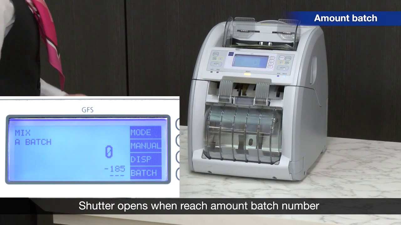 SCANEURO Compteuse Valorisatrice de billets Glory GFS-110 - YouTube