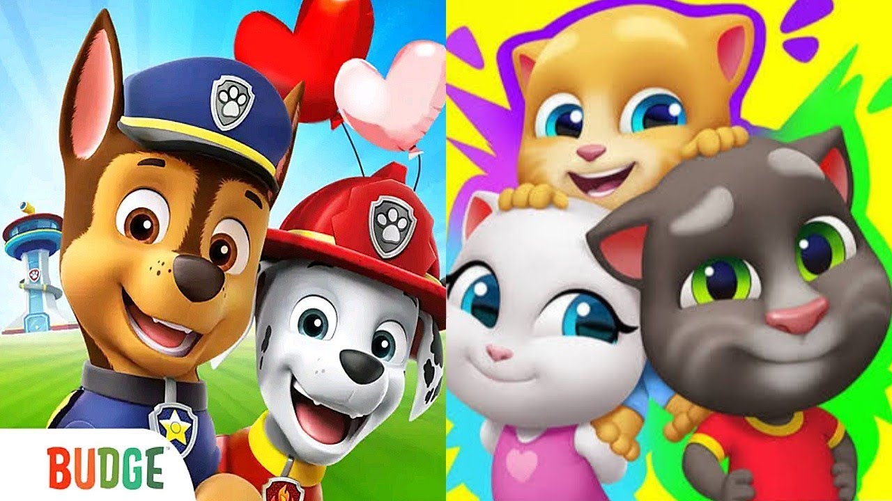 My Talking Tom Friends Colorful Spring vs Paw Patrol Rescue World ...