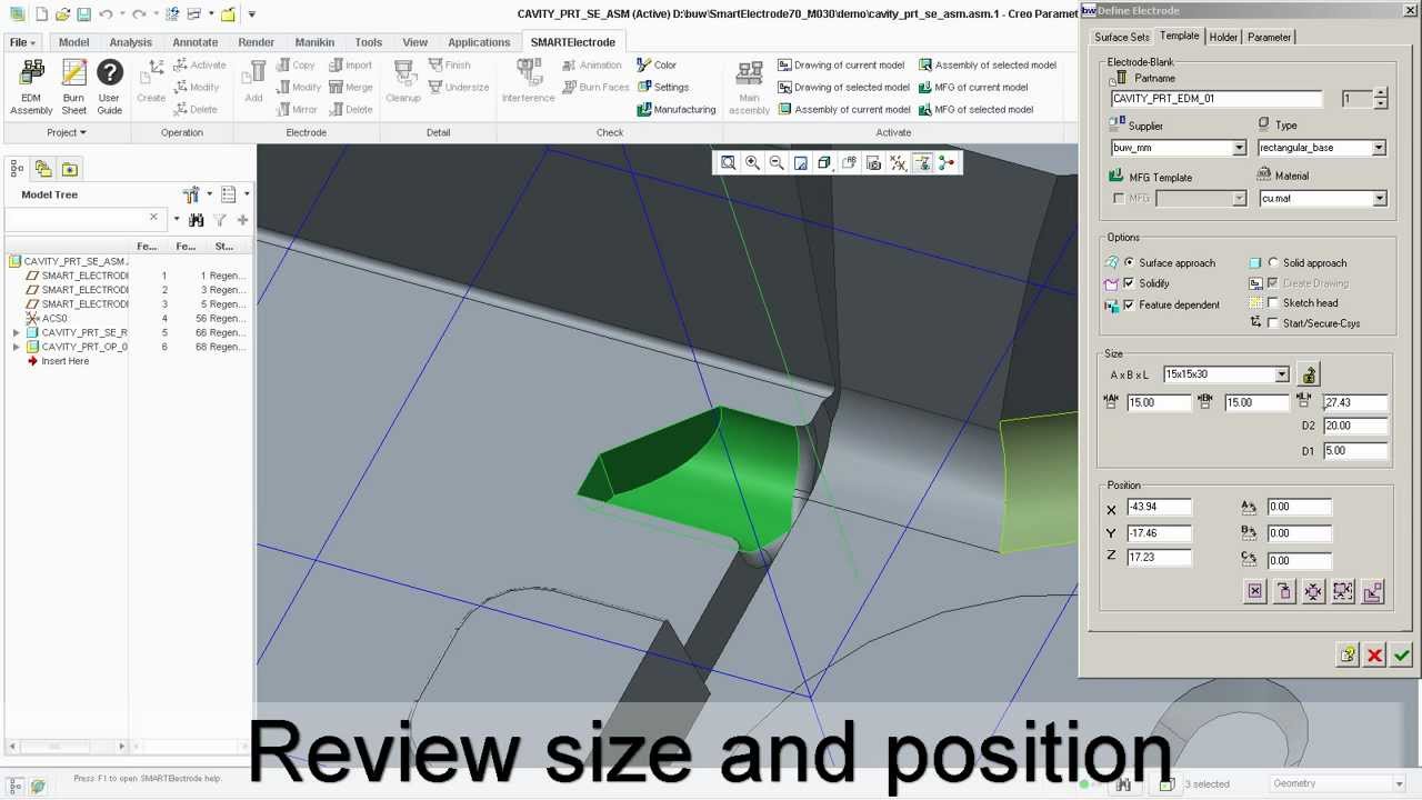 SMARTElectrode 7.0 for Creo Parametric - B&W Software - YouTube