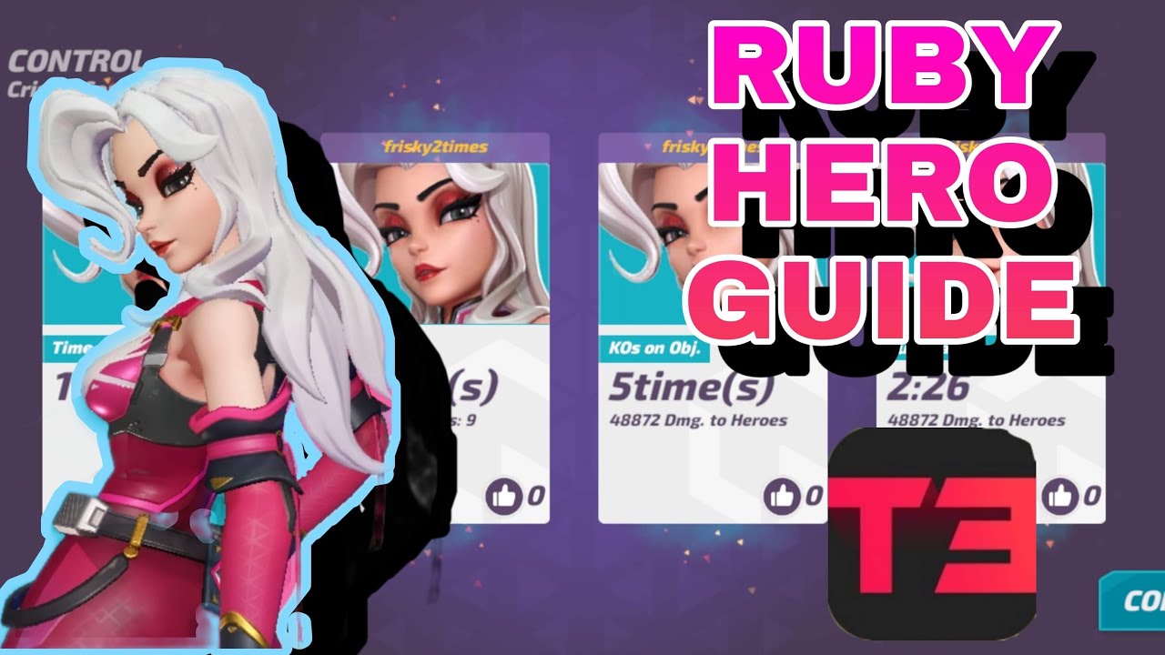 hero breakdown: RUBY T3: 3v3 arena - YouTube