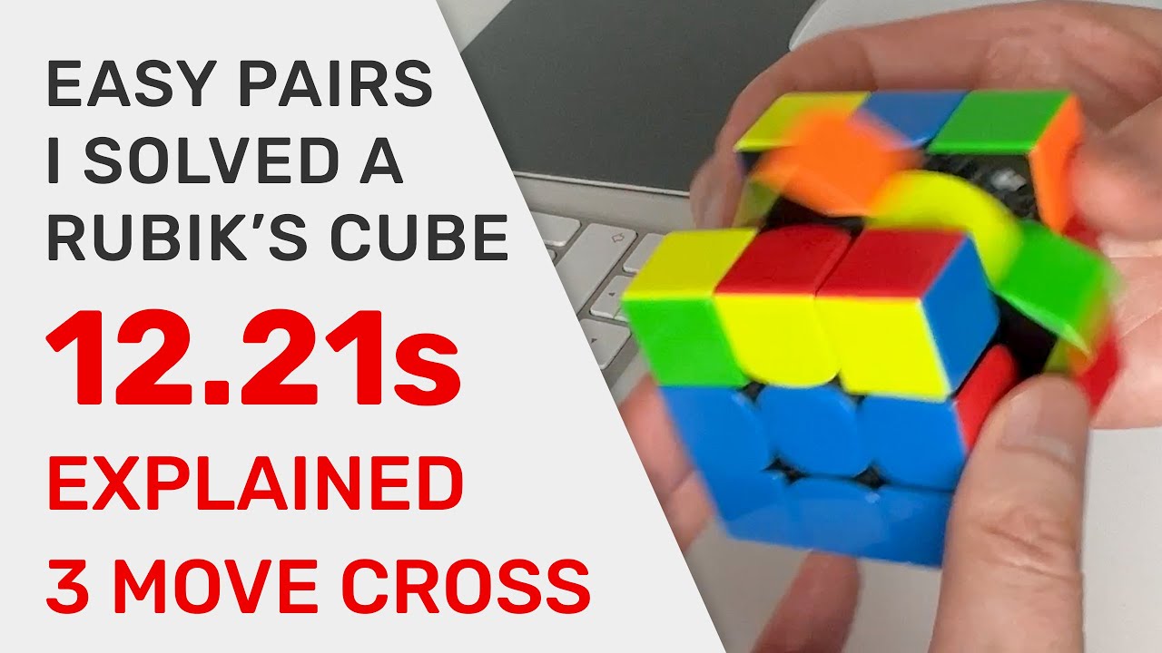How I Solved a Rubik's Cube in 12.21s using CFOP F2L OLL PLL Explained - Sub 15s - Scramble ...