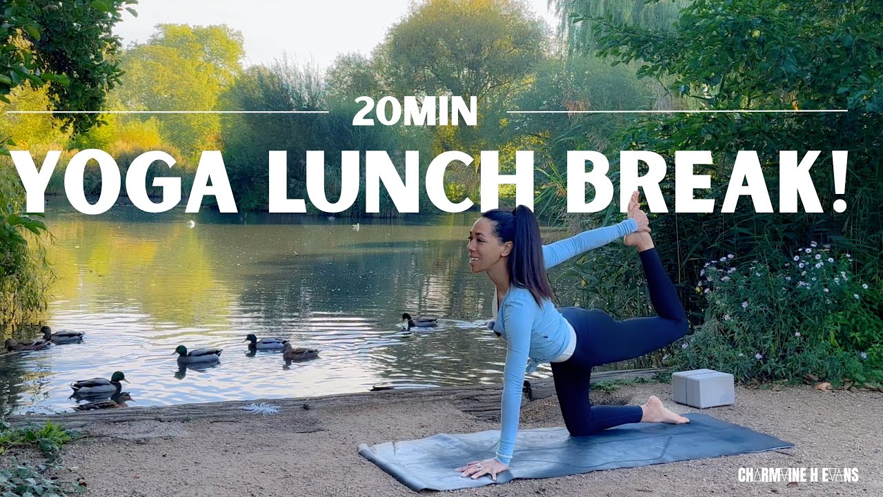 Yoga Lunch Break! 20min Vinyasa Flow to Balance & Boost Energy - YouTube