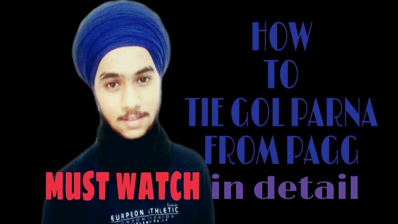 how to tie gol PARNA [with pagg] in easy way - YouTube