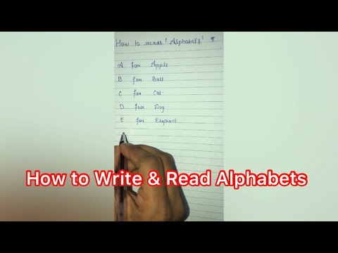 How to Write And Read Alphabets - YouTube